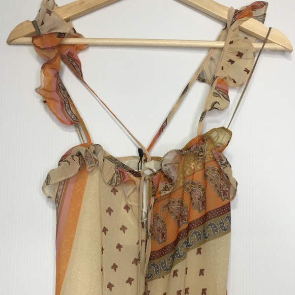 Zara | Dresses | Zara Paisley Multicolor Ruffle Maxi Dress | Poshmark